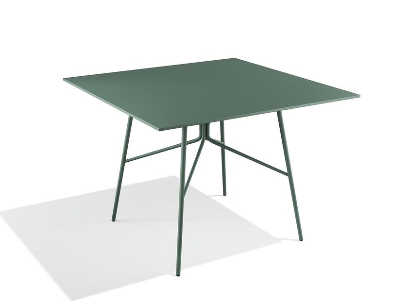 KISSI Square powder coated steel table By BABEL D | design Denis Barbiero