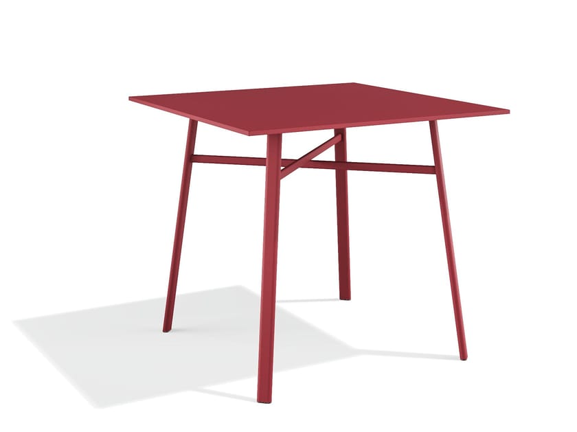 KANO Mesa cuadrada de acero revestido de polvo By BABEL D | design Denis Barbiero