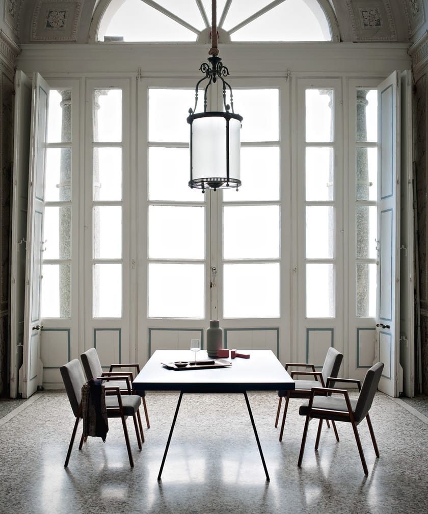 Stackable chair with armrests BABELA By Tacchini design Achille ...