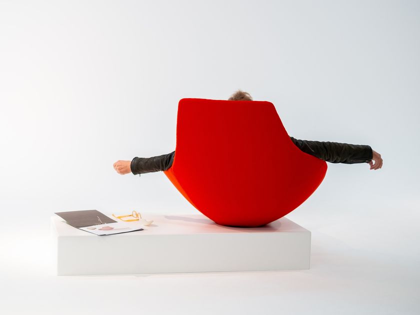 Swivel fabric easy chair BABLED By Offecct design Emmanuel Babled