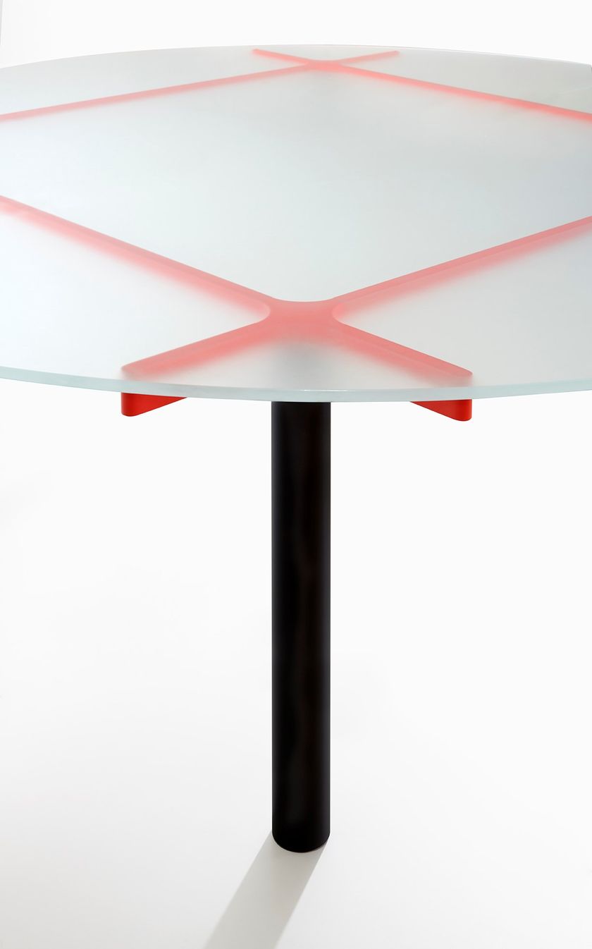 BALANCE Table de réunion modulable ronde en verre By IOC project partners