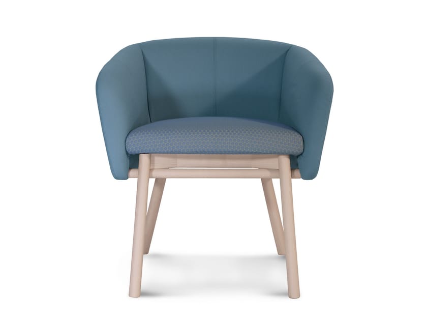 BALÙ Fabric chair with armrests By TrabA' | design Emilio Nanni
