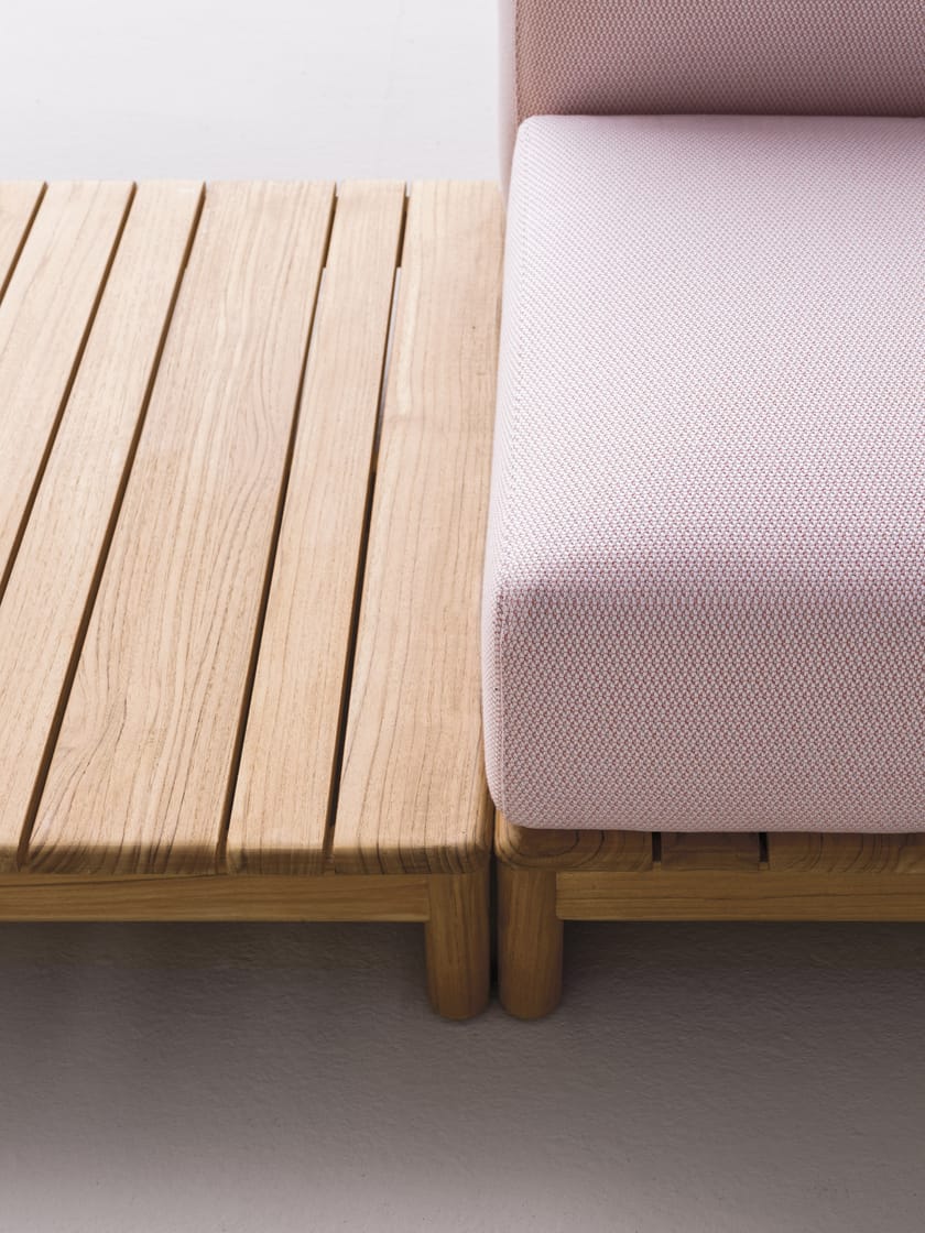 BARCODE Square teak garden side table By Varaschin | design Alessandro ...