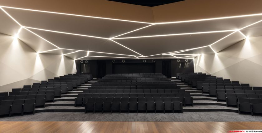 Ceiling mounted aluminium linear lighting profile BARRISOL® LIGHT LINES ...