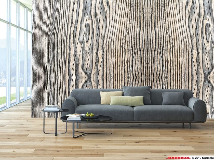 PVC stretch ceiling / Stretch wall BARRISOL® Wood effect By BARRISOL