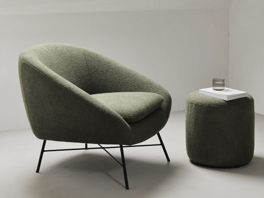BARROW Fabric armchair with armrests By Ethnicraft | design Jacques Deneef