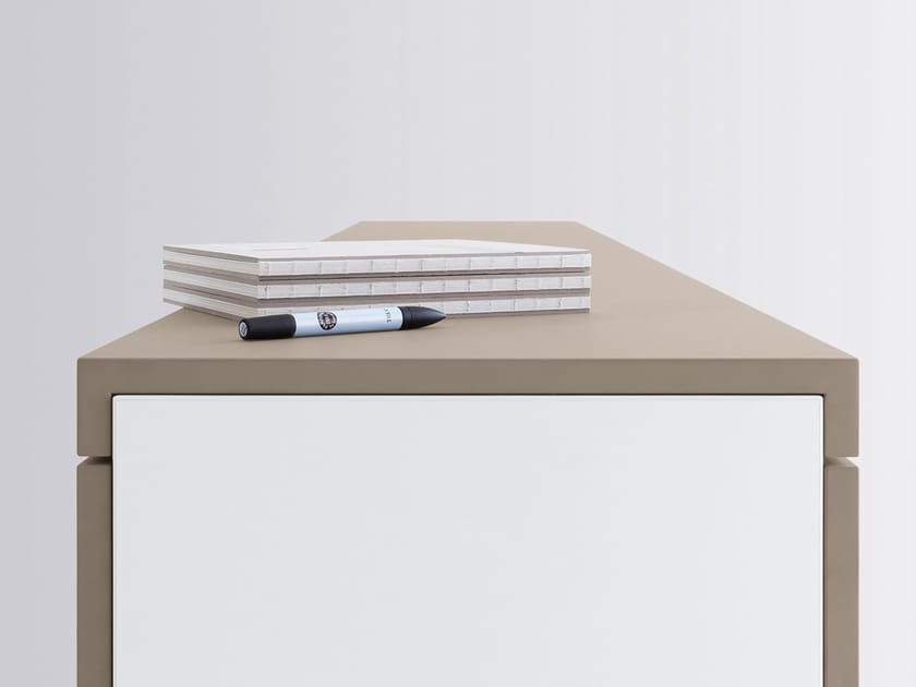 BASIC CAP | Office storage unit with sliding doors By werner works