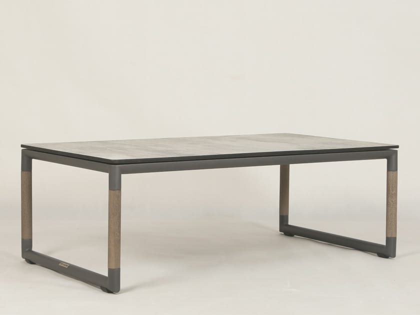 BASTINGAGE Rectangular aluminium coffee table By Les Jardins®