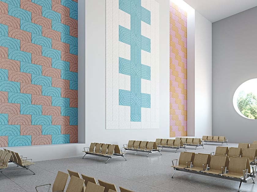 Wood wool Acoustic wall panel BAUX ACOUSTIC PANEL CURVE By BAUX design ...