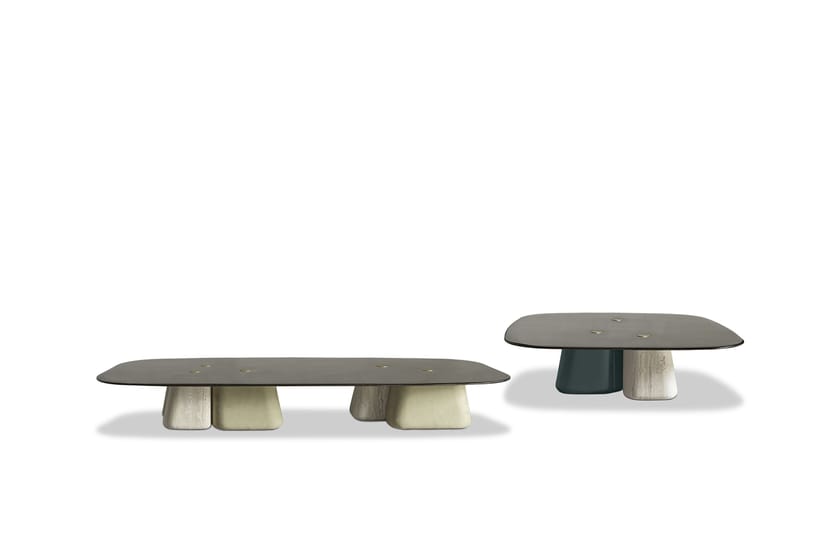 FANY Rectangular low glass coffee table By Baxter | design Christophe ...