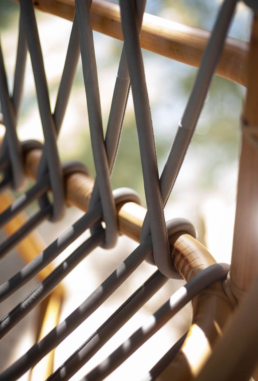 MANAO High-back bamboo garden chair By BAXTER | design Paola Navone