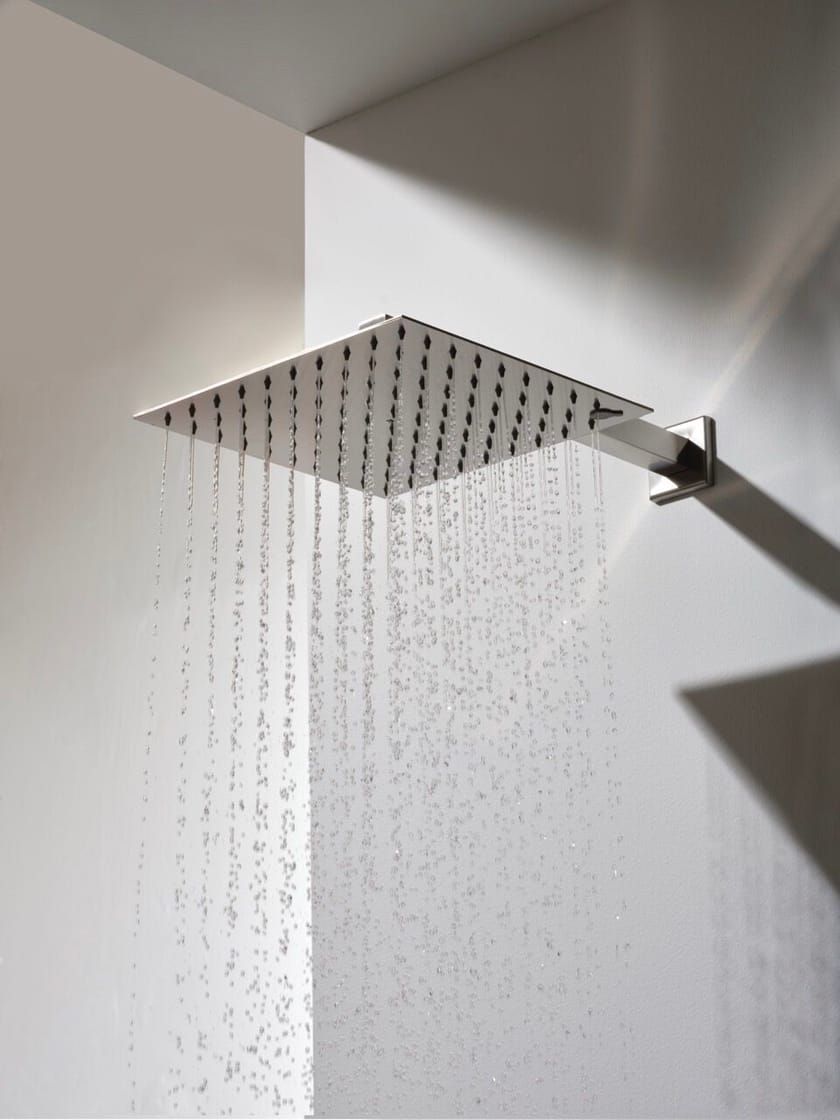 HALLEY HALQ256 Cabeza de ducha cuadrada de pared de acero inoxidable con brazo By BEAMTECH