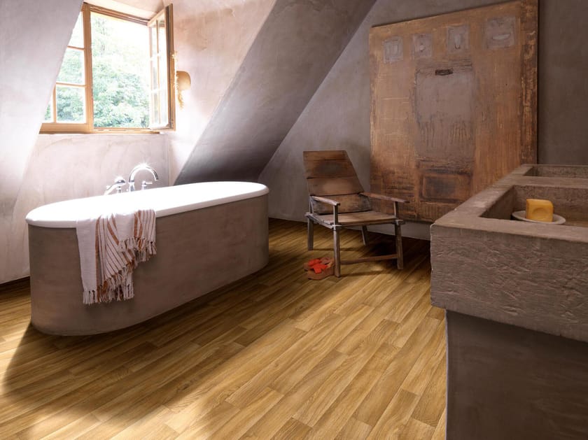 GOLDEN OAK Anti-slip vinyl flooring with wood effect By BEAUFLOR