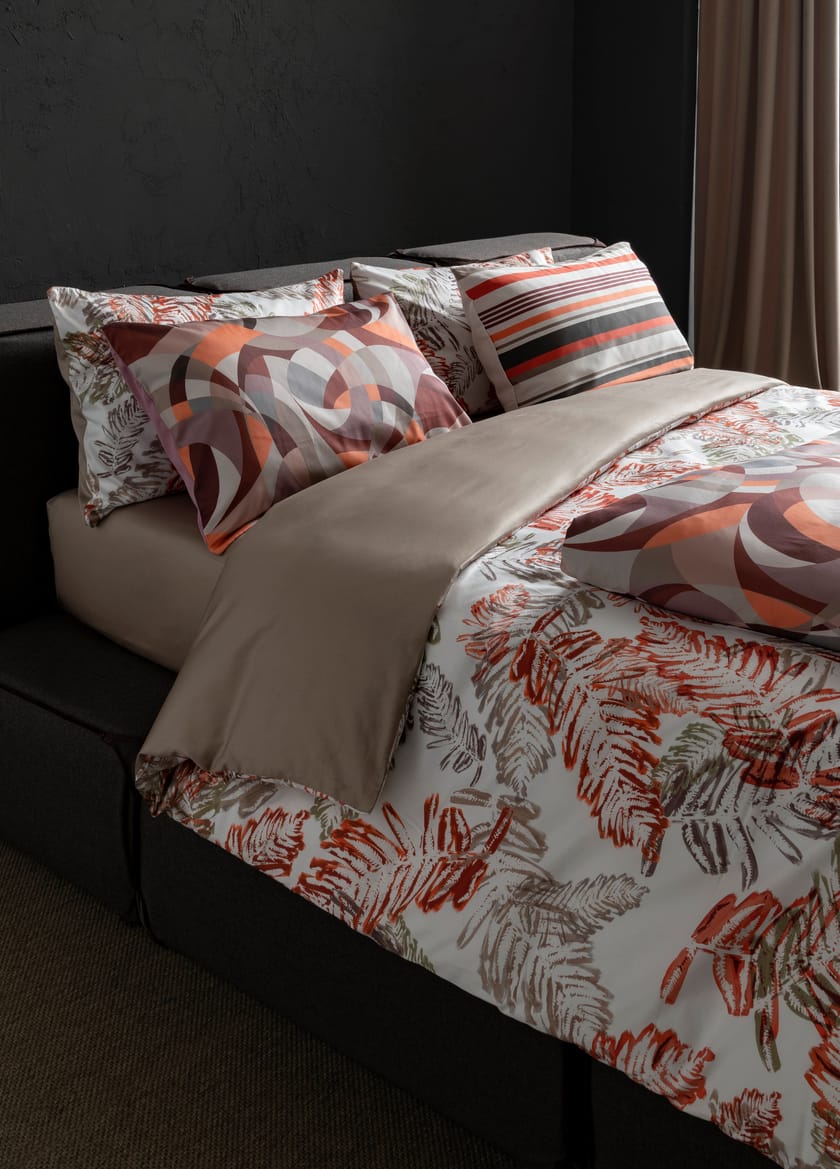 BEIGE AND RUST coordinato letto By Altrenotti