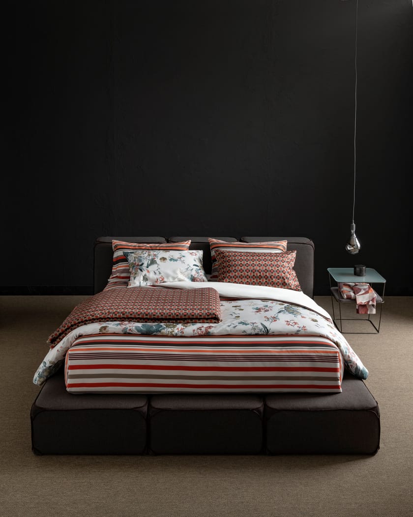 BEIGE AND RUST coordinato letto By Altrenotti