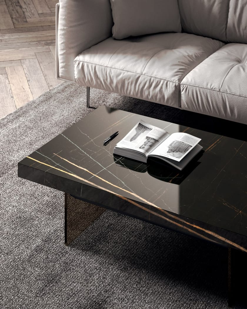 BELLAGIO Height-adjustable rectangular coffee table By Ozzio Italia ...