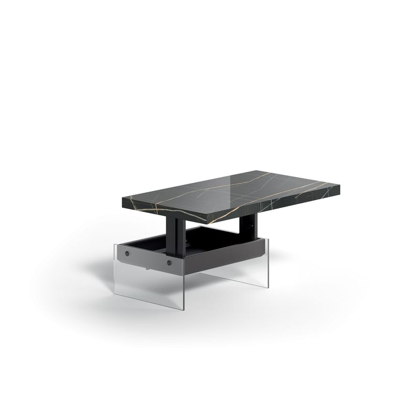 BELLAGIO Height-adjustable rectangular coffee table By Ozzio Italia ...