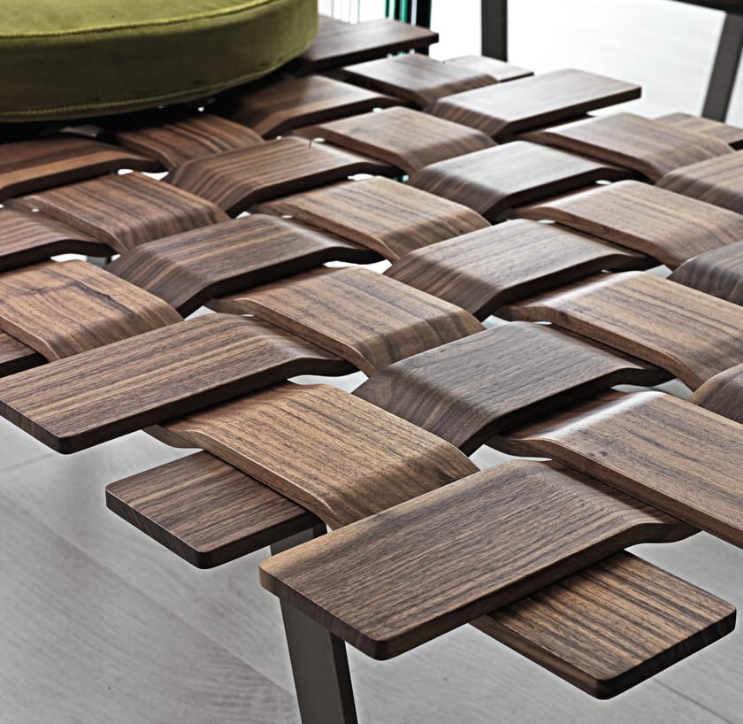 BELT Walnut bench By Porada | design Tarcisio Colzani