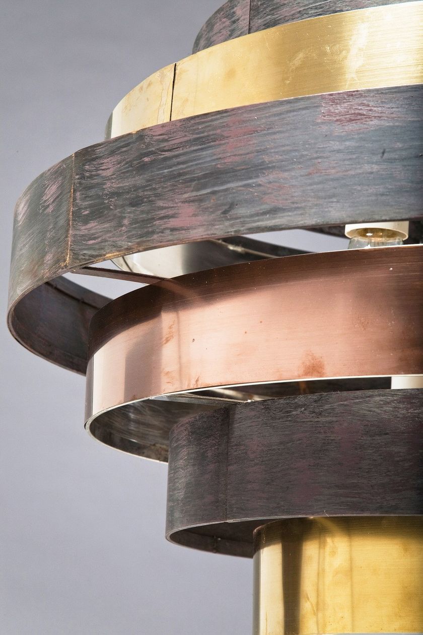 Steel pendant lamp BELT ROUND COFFEE By KARE Design