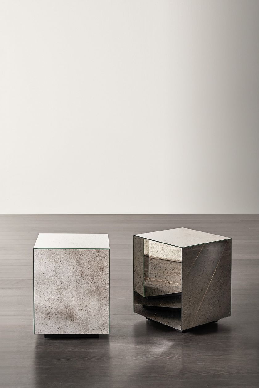 BELT | Square coffee table Square brass coffee table By Meridiani