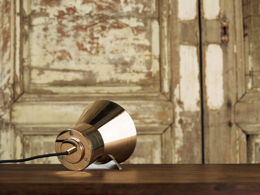 Direct-indirect light bronze table lamp BEN By Pascal & Philippe