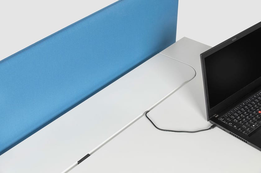 CLASSIC PURE Escritorio de oficina rectangular de melamina con ...