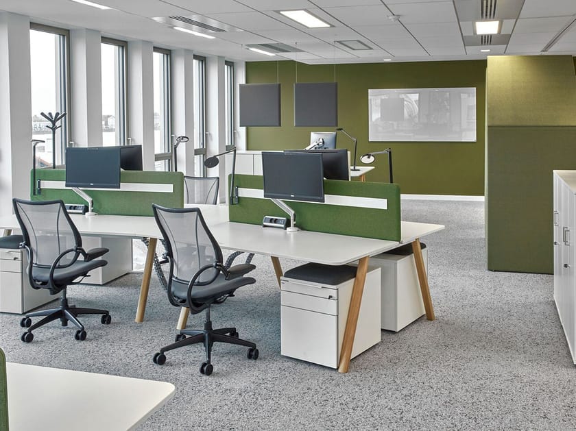 DELTA WORKBENCH Escritorio de oficina modular operativo de melamina con ...