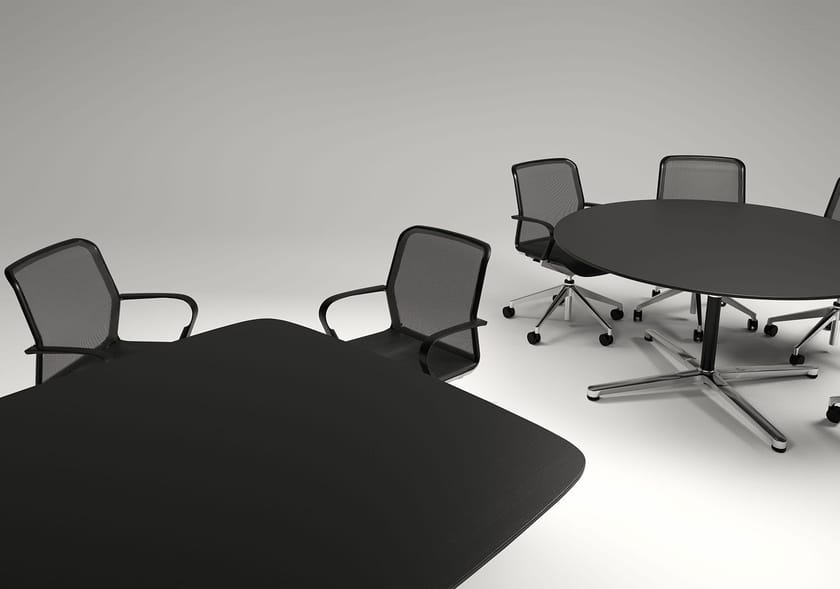 FILO 4 Star Table Mesa de reunión de aluminio y madera By BENE | design ...