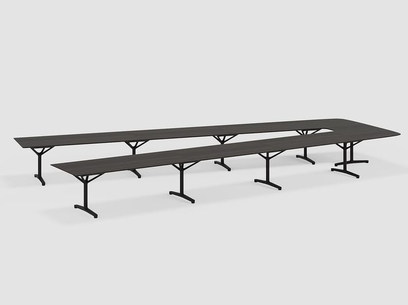 FILO Conference Table de conférence modulable en aluminium et bois By ...