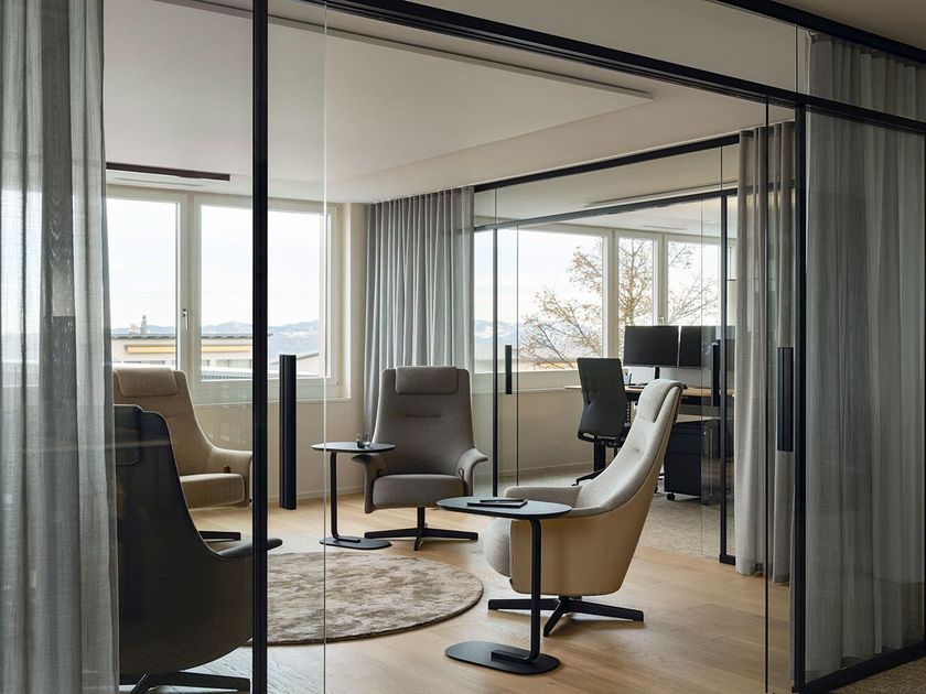 RG SOLID GLASS WALL Parete mobile in vetro per ufficio By BENE | design ...