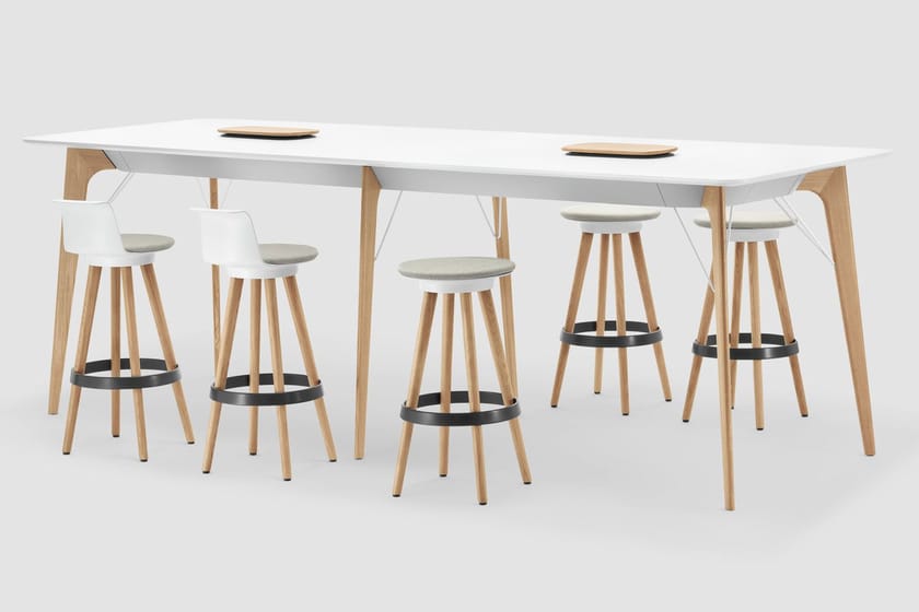 TIMBA Table high Table de réunion haute By BENE | design Pearson Lloyd
