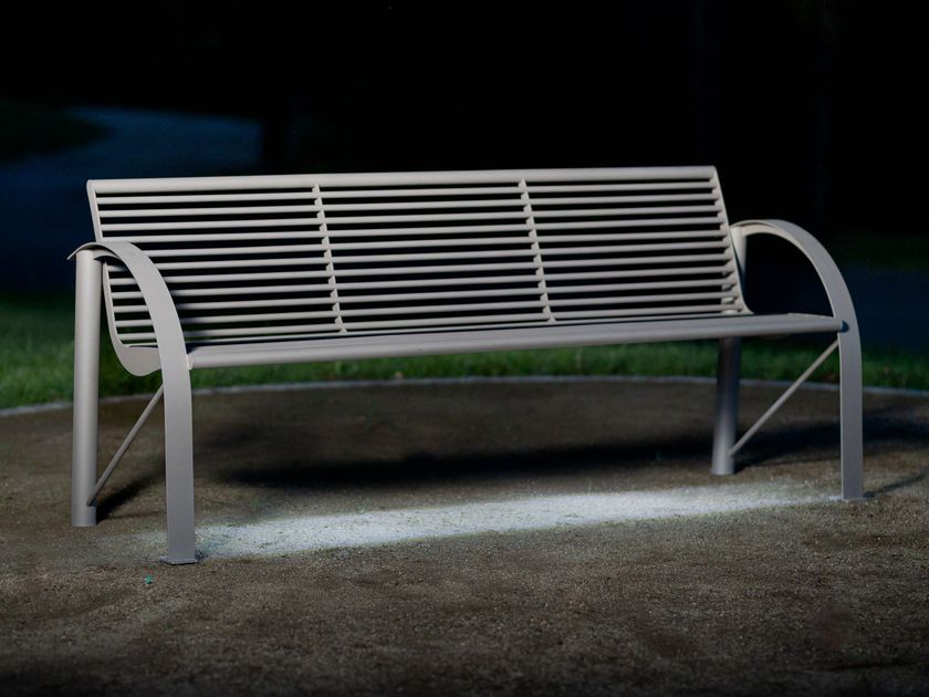 SIARDO 120 R SOLAR Stainless steel bench with Integrated Lighting By ...