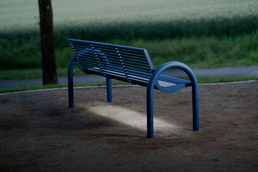 SIARDO 150 R SOLAR Stainless steel bench with Integrated Lighting By ...