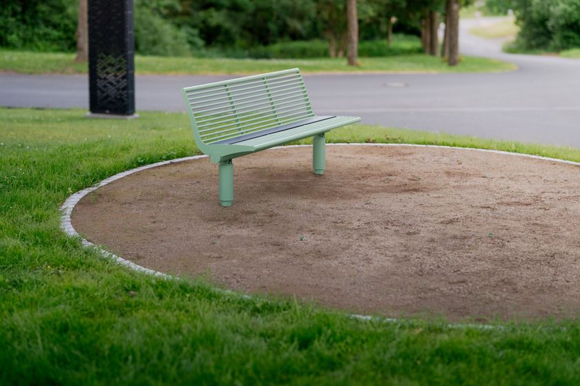 SIARDO 400 R SOLAR Stainless steel bench with Integrated Lighting By ...
