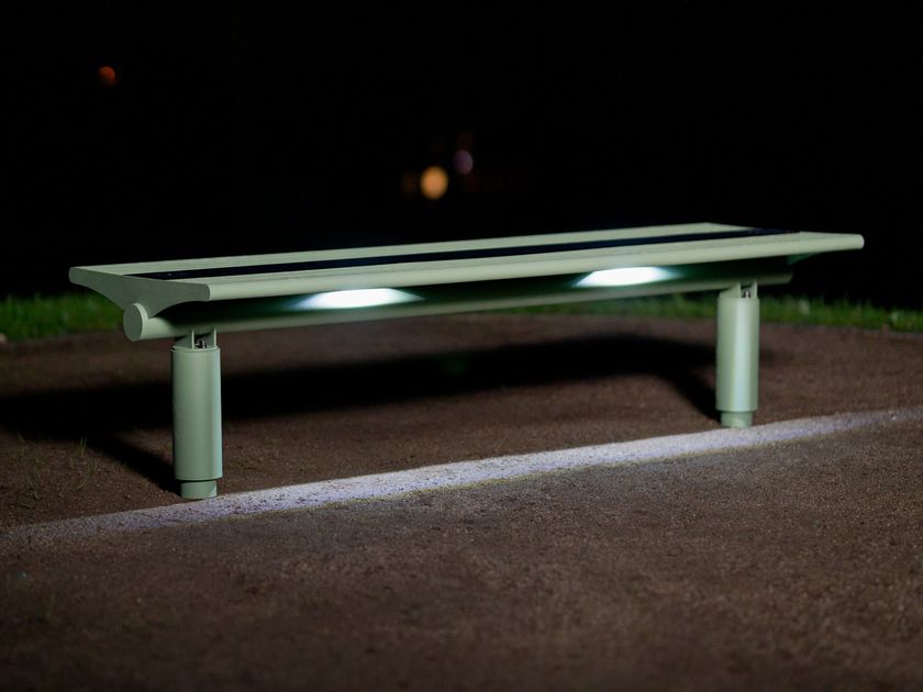 SIARDO 400 R SOLAR Stainless steel bench with Integrated Lighting By ...