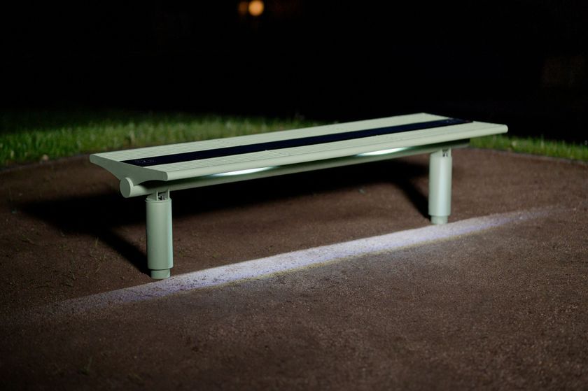 SIARDO 400 R SOLAR Stainless steel bench with Integrated Lighting By ...