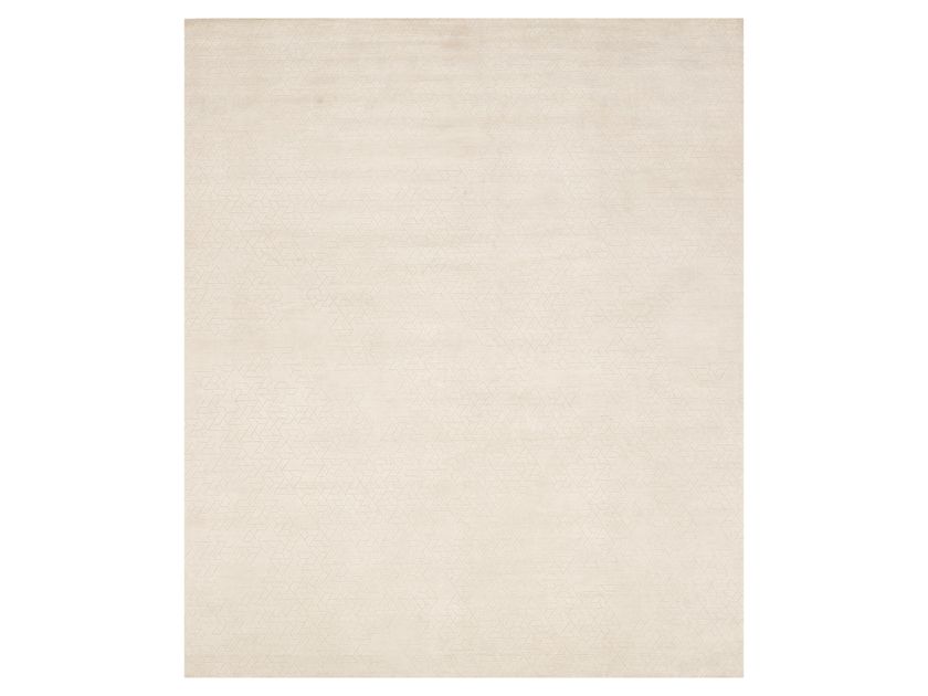 Handmade rectangular wool rug BENNY RICE By Edition Bougainville