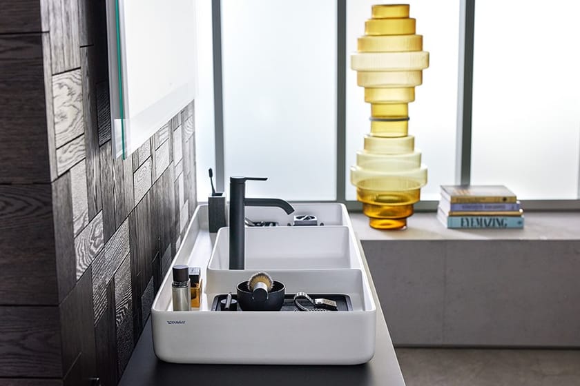 BENTO STARCK BOX Countertop rectangular DuraCeram® washbasin By Duravit ...