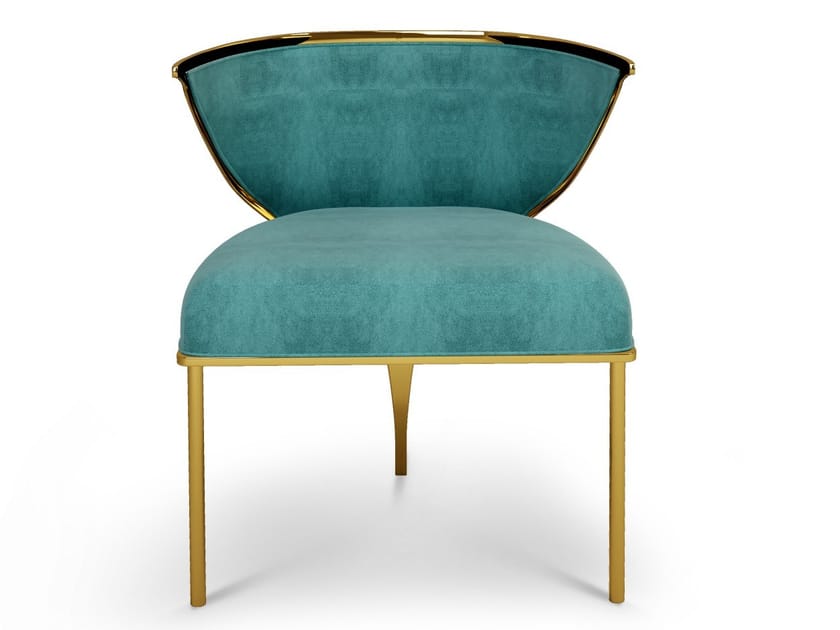 Upholstered velvet chair with armrests BETH By Ottiu