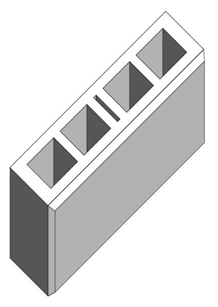 BGS12 | Lightened concrete block for external walls Lightened concrete ...