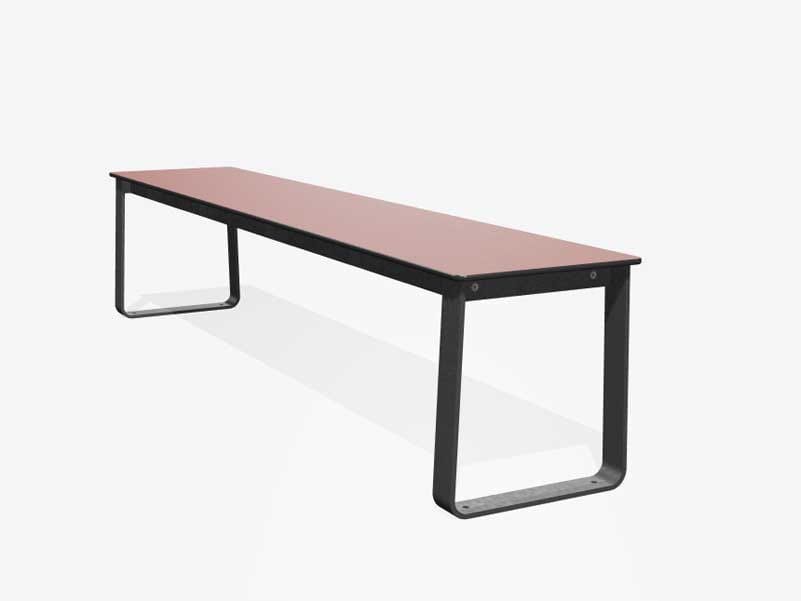 BIBI Backless steel bench By miramondo