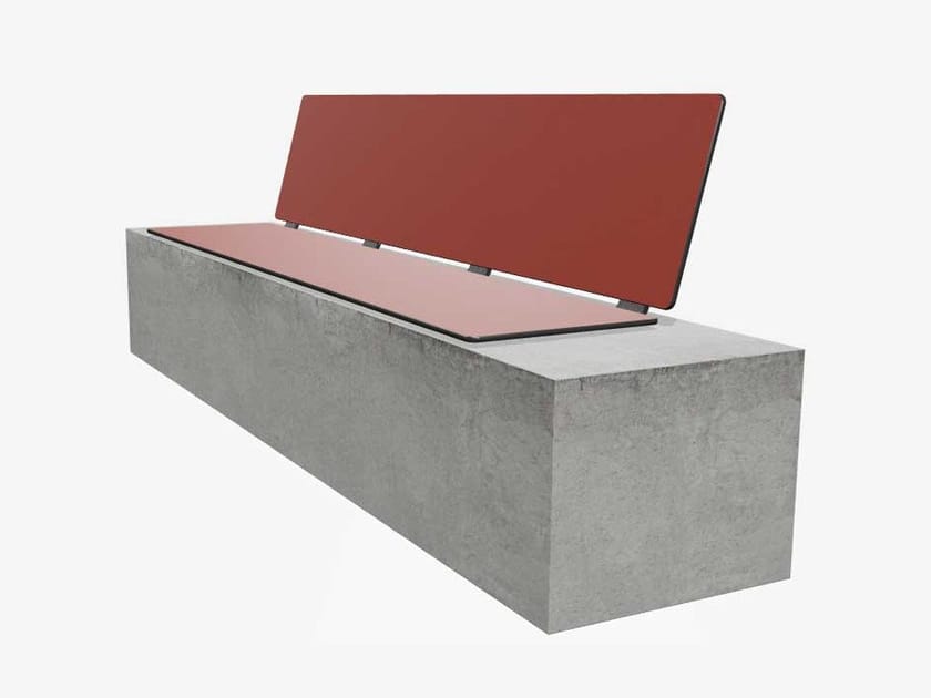BIBI WALL | Bench with back Steel bench with back By miramondo