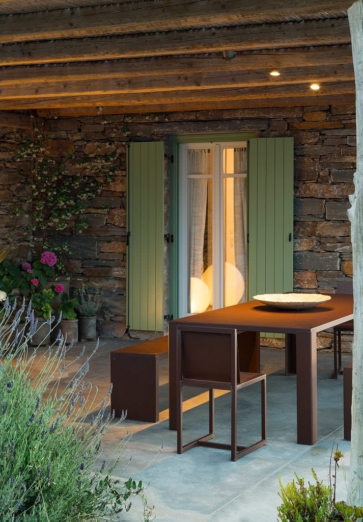 BIG IRONY OUTDOOR | Garden table Rectangular painted metal garden table ...