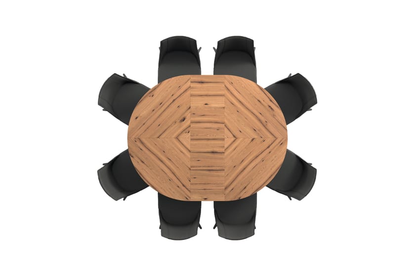 BIG ROUND Extending round steel and wood table By Ozzio Italia | design ...