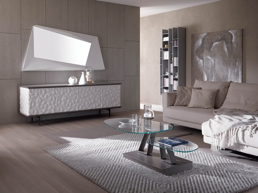 Wall-mounted framed mirror BIGXY By Ozzio Italia design Marco Pozzoli