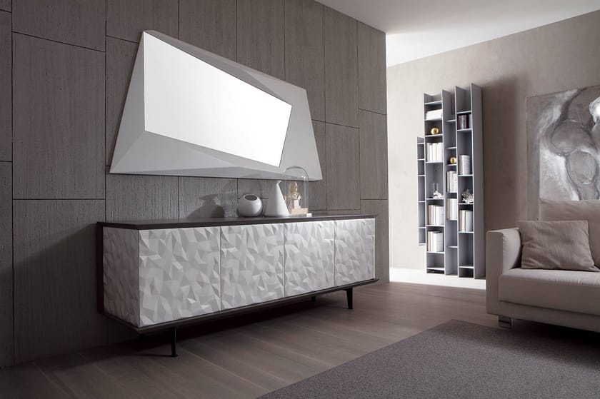 Wall-mounted framed mirror BIGXY By Ozzio Italia design Marco Pozzoli