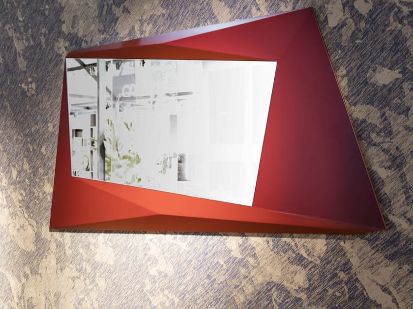 Wall-mounted framed mirror BIGXY By Ozzio Italia design Marco Pozzoli