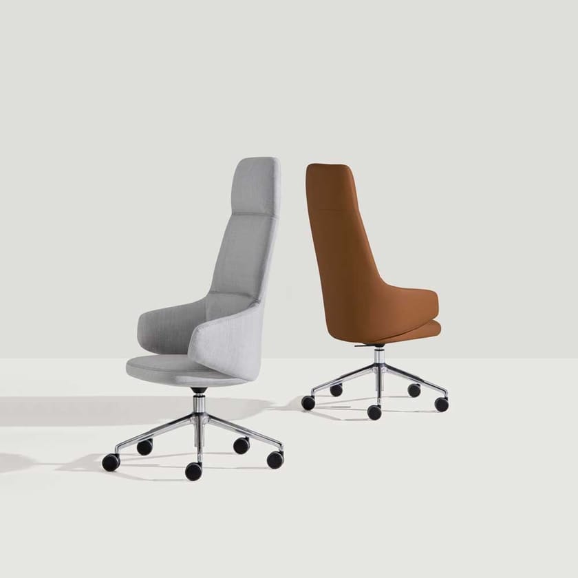 BINAR EXECUTIVE Height-adjustable fabric executive chair with castors ...