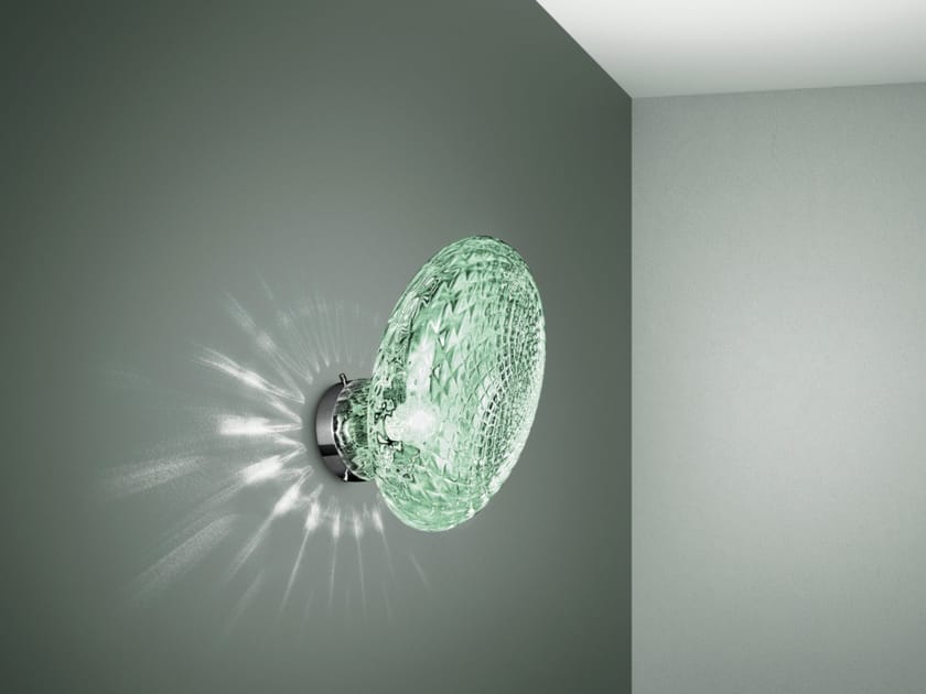 BITTA Glass wall lamp / ceiling lamp By Sylcom | design Paolo Francesco Piva