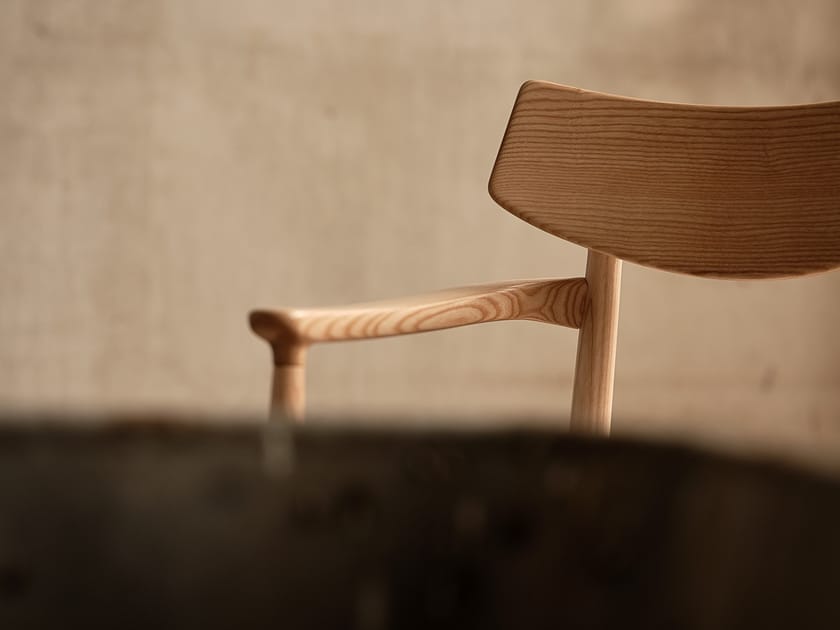 Upholstered wooden chair with armrests BIZU M1131UW By JMS design ...